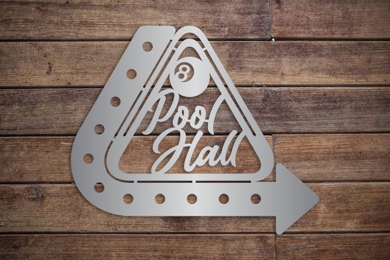 Pool Hall Sign Billiards Room Metal Sign Game Room Decor | Etsy