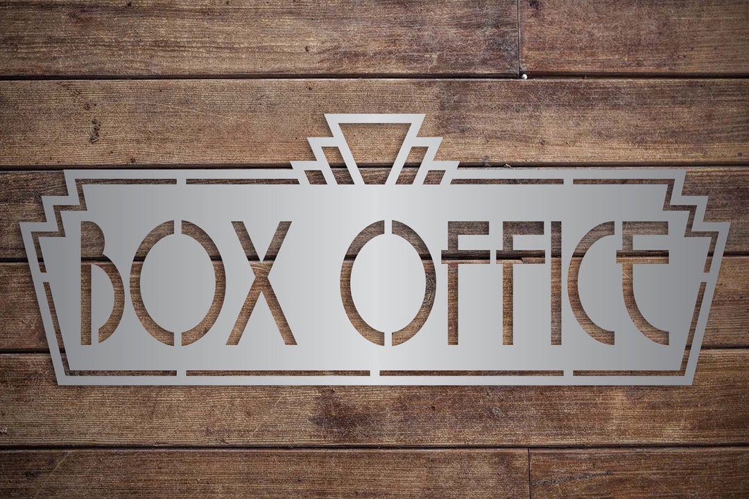 Retro BOX OFFICE Theater Metal Sign - Home Theater Decor - Movies Home ...