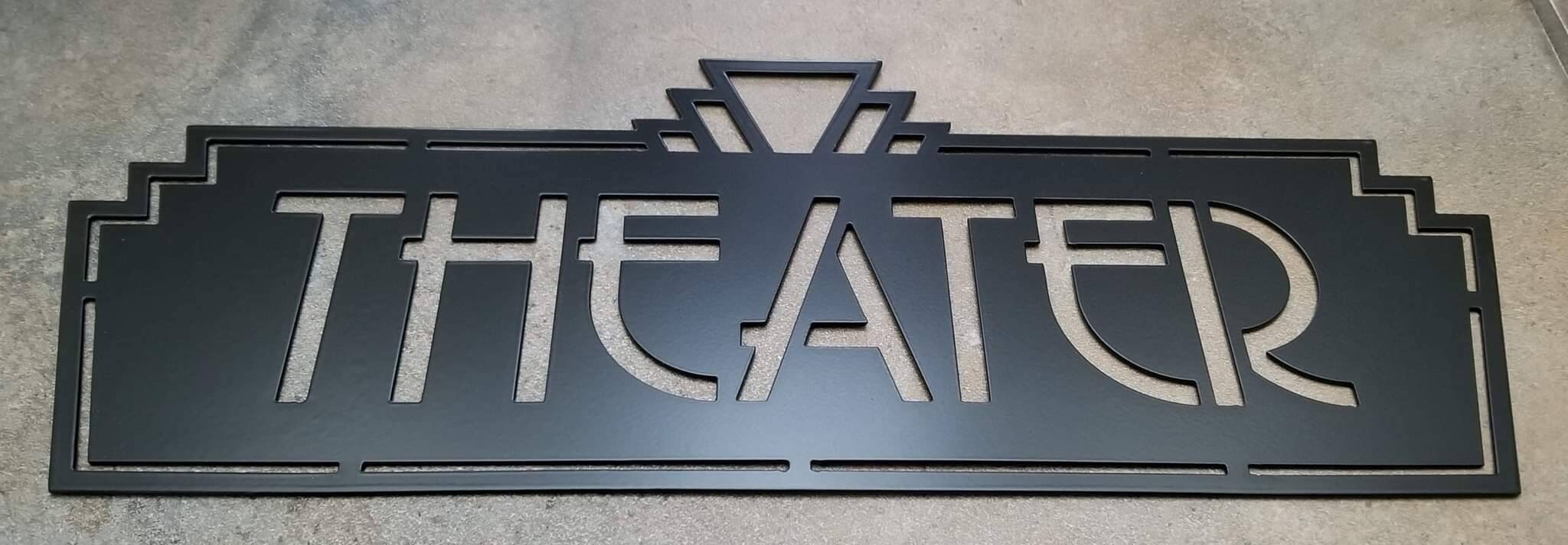 Retro Theater Metal Sign Home Theater Decor Movies at Home | Etsy