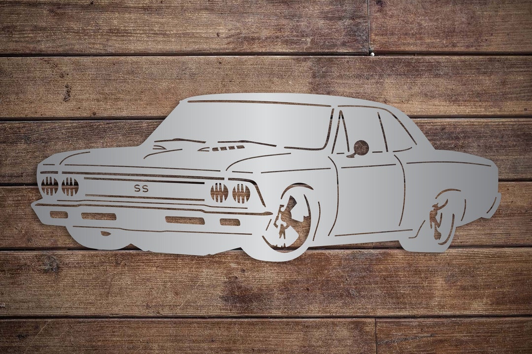 1966 Chevelle SS Metal Sign, Man Cave Garage, Wall Hanging Car Lover ...
