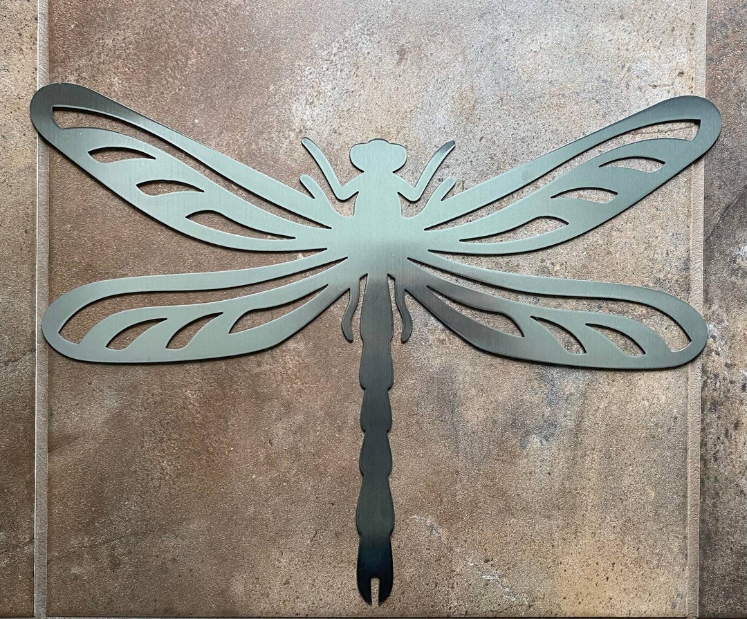 Metal Dragonfly Wall Art: Powder Coated Steel Outdoor Decor - Etsy