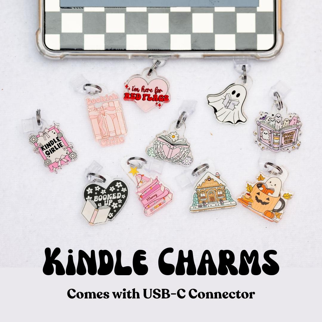 Kindle Charm, Phone Charm, USB Charm, Bookish Gifts, Kindle Accessories ...