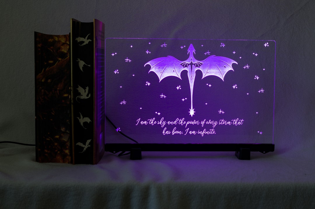 Officially Licensed Fourth Wing LED Sign, Large LED Dragon Sign, Fourth ...