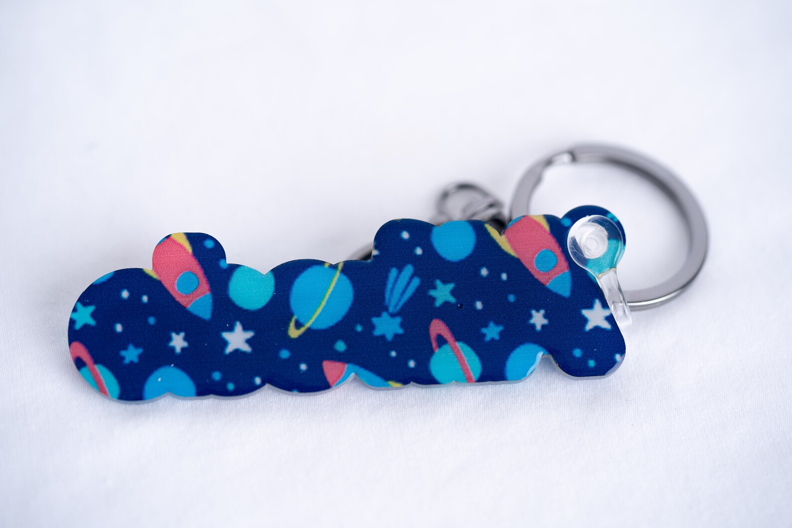 Personalized Space Keychain, Custom Rocket Name Keychain, Outer Space ...