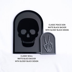 Spooky Skeleton Acrylic Halloween Arch Signs, Retro Skull Halloween ...