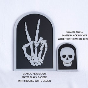 Spooky Skeleton Acrylic Halloween Arch Signs, Retro Skull Halloween ...