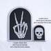 Spooky Skeleton Acrylic Halloween Arch Signs, Retro Skull Halloween ...