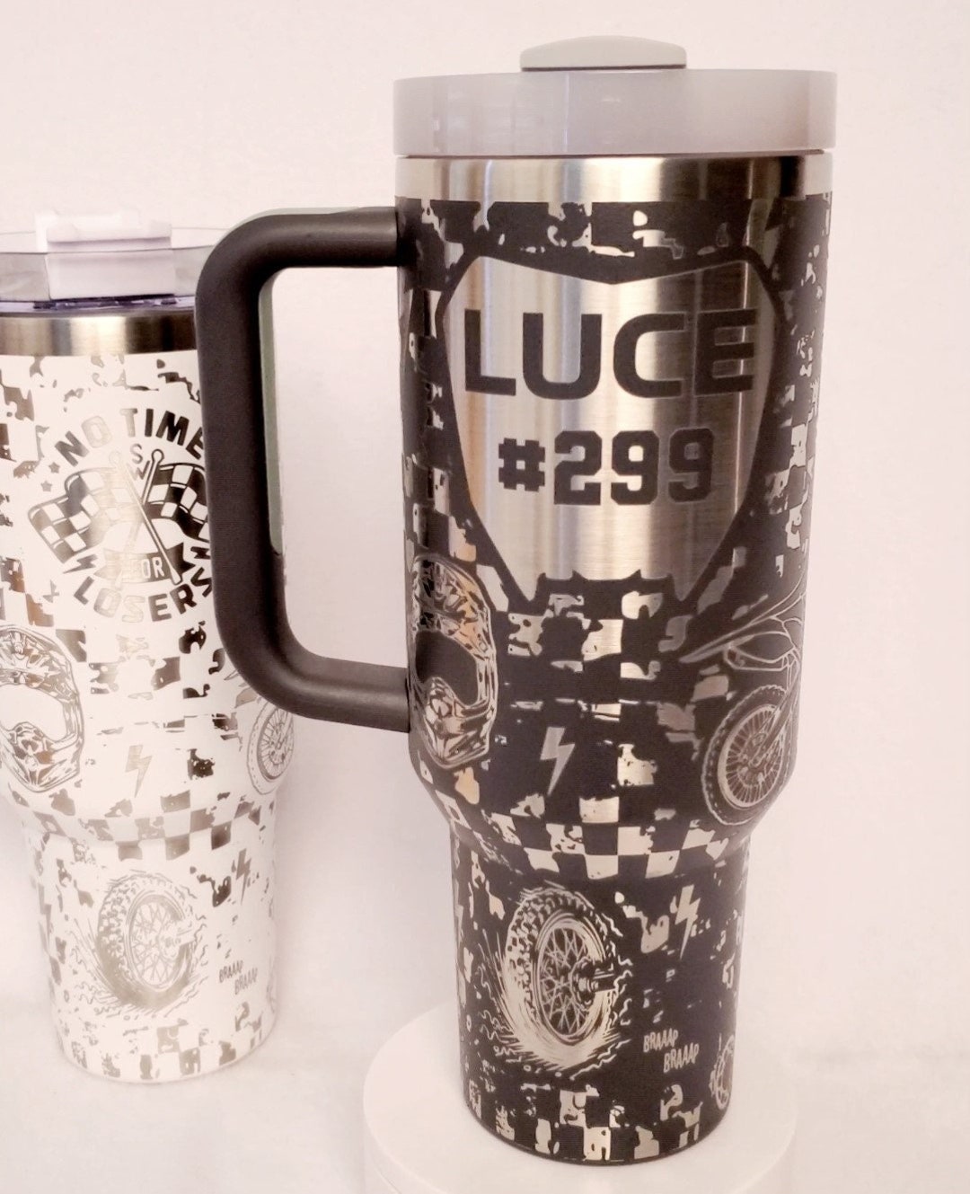 Personalized Motorcycle Dirt Bike 40 Ounce Tumblers, Custom Biker Cups ...