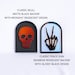 Spooky Skeleton Acrylic Halloween Arch Signs, Retro Skull Halloween ...