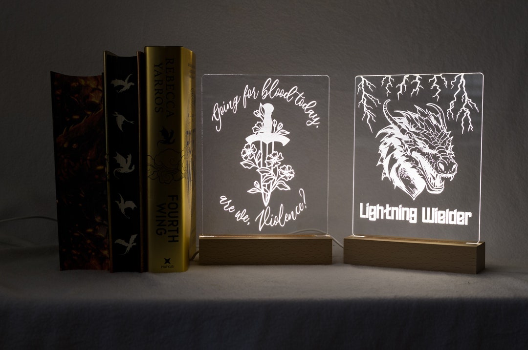 Officially Licensed Fourth Wing LED Stands, LED Dragon Sign, Fourth ...