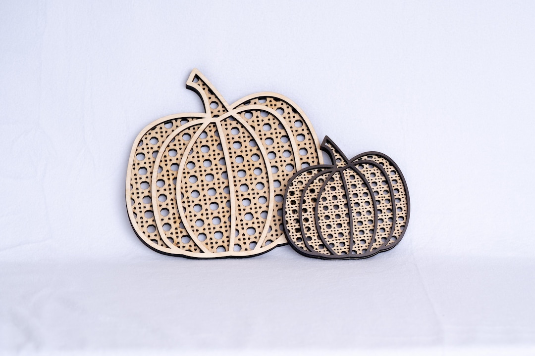 Rattan Pumpkins, Faux Rattan Cane Fall Pumpkin, Boho Fall Decor, Boho ...