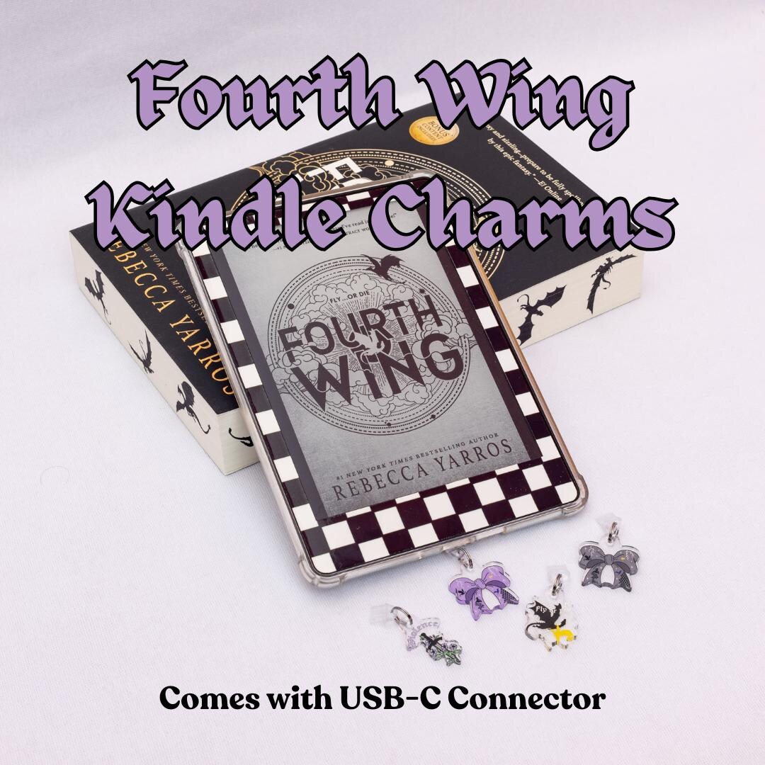 Officially Licensed Fourth Wing Kindle Charm, Iron Flame Phone Charm ...