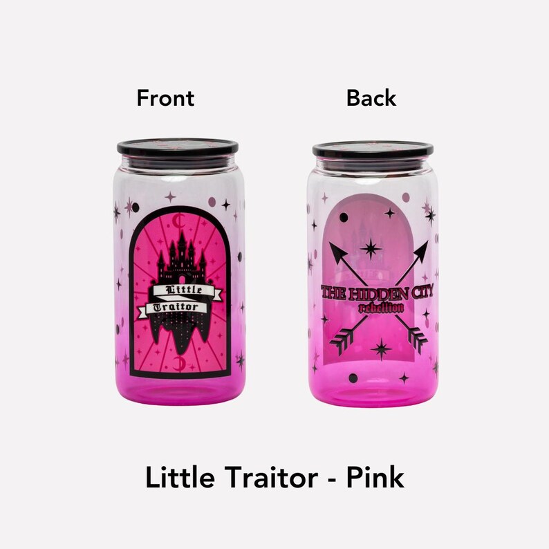 Officially Licensed the Veiled Kingdom Pink and Black Glass Cups, Holly ...
