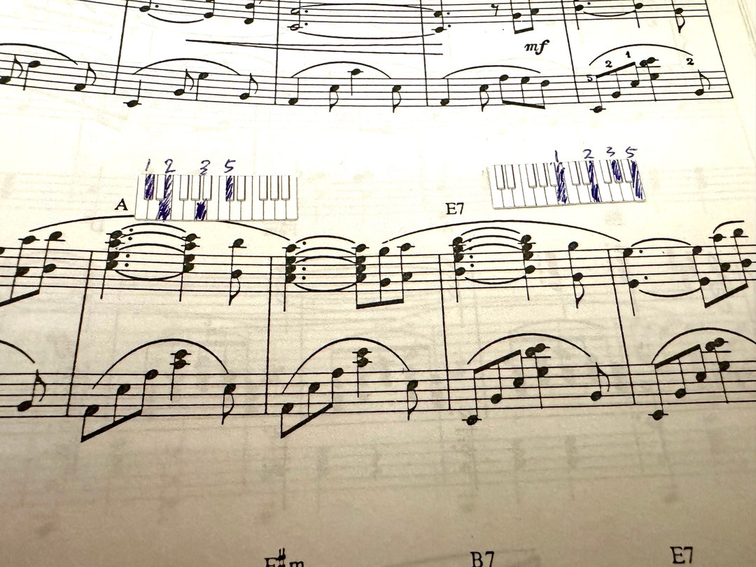 Piano Tabs Label Stickers, a New Method for Beginners for Learning ...