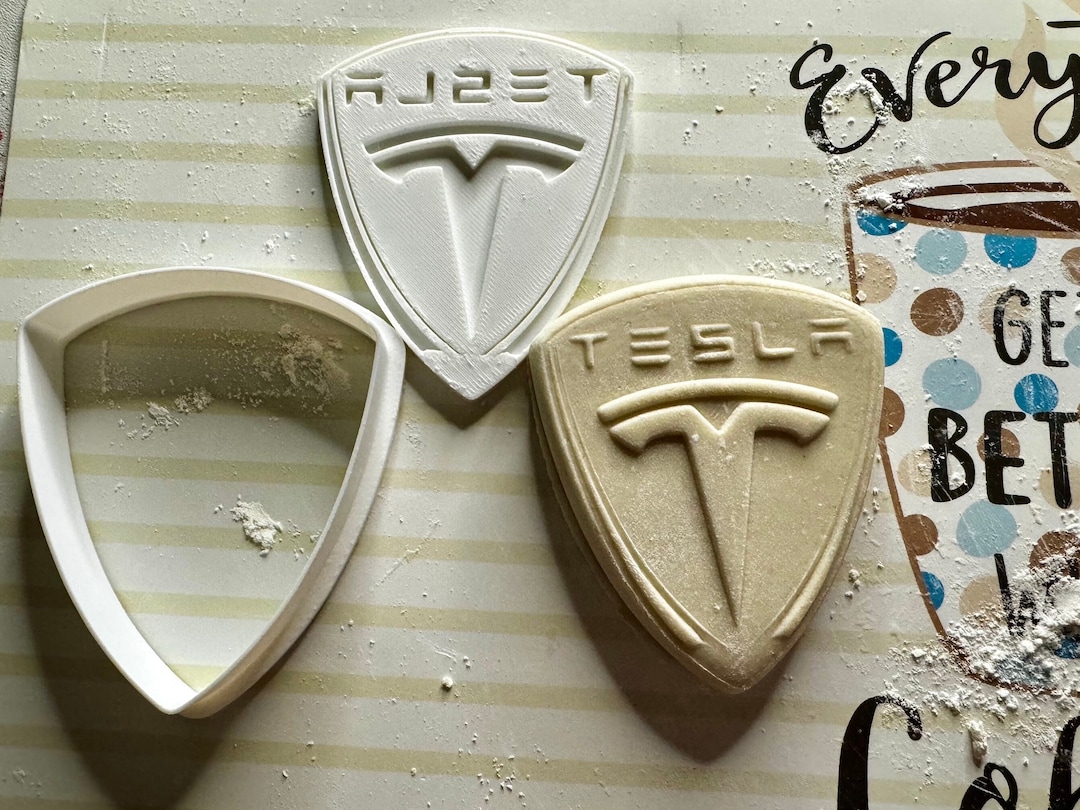 Tesla Cookie Stamp and Cutter - Etsy