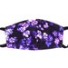 Smoky Violet Floral Face Mask - Etsy