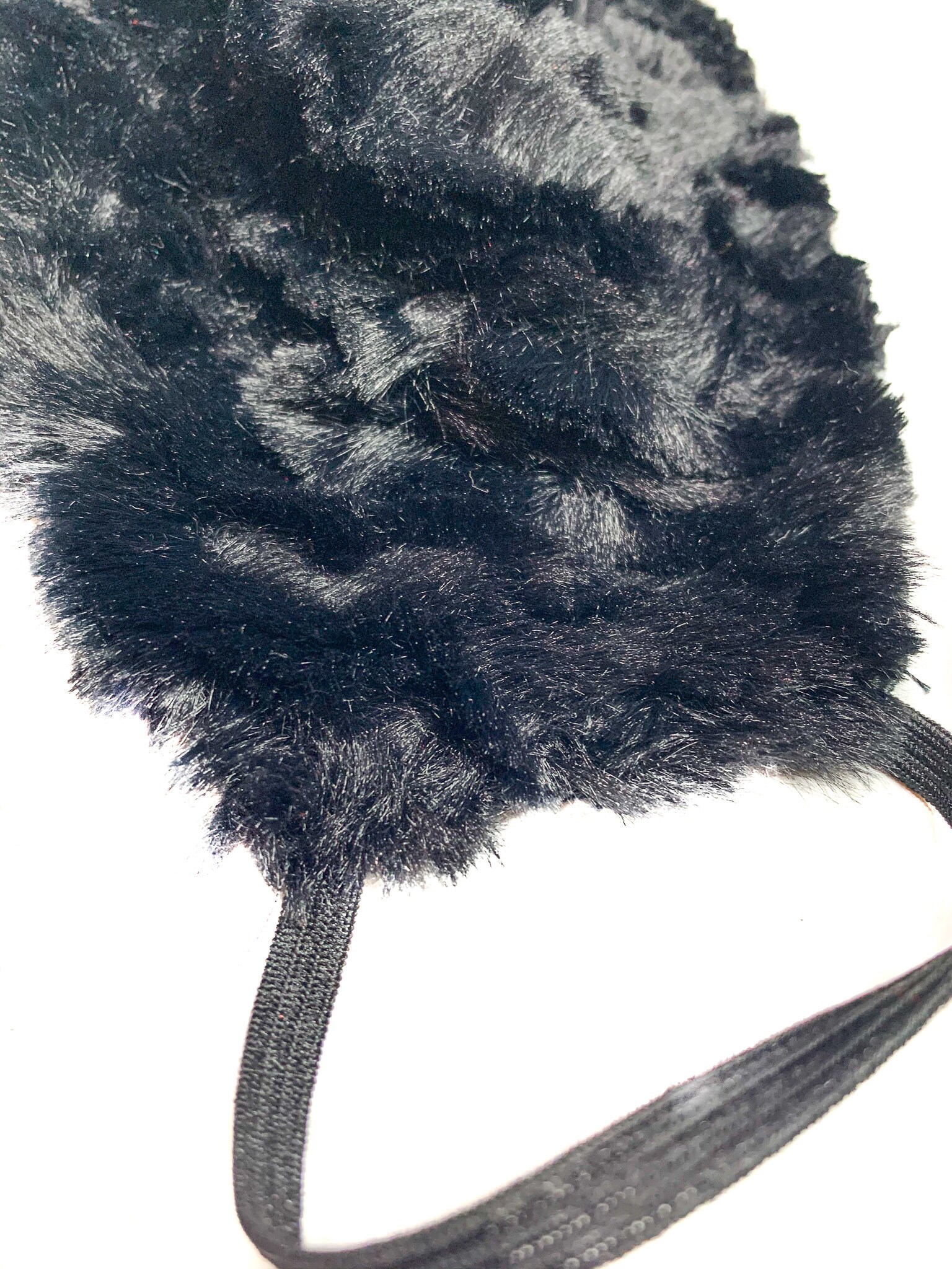 Faux Black Fur Face Masks - Etsy