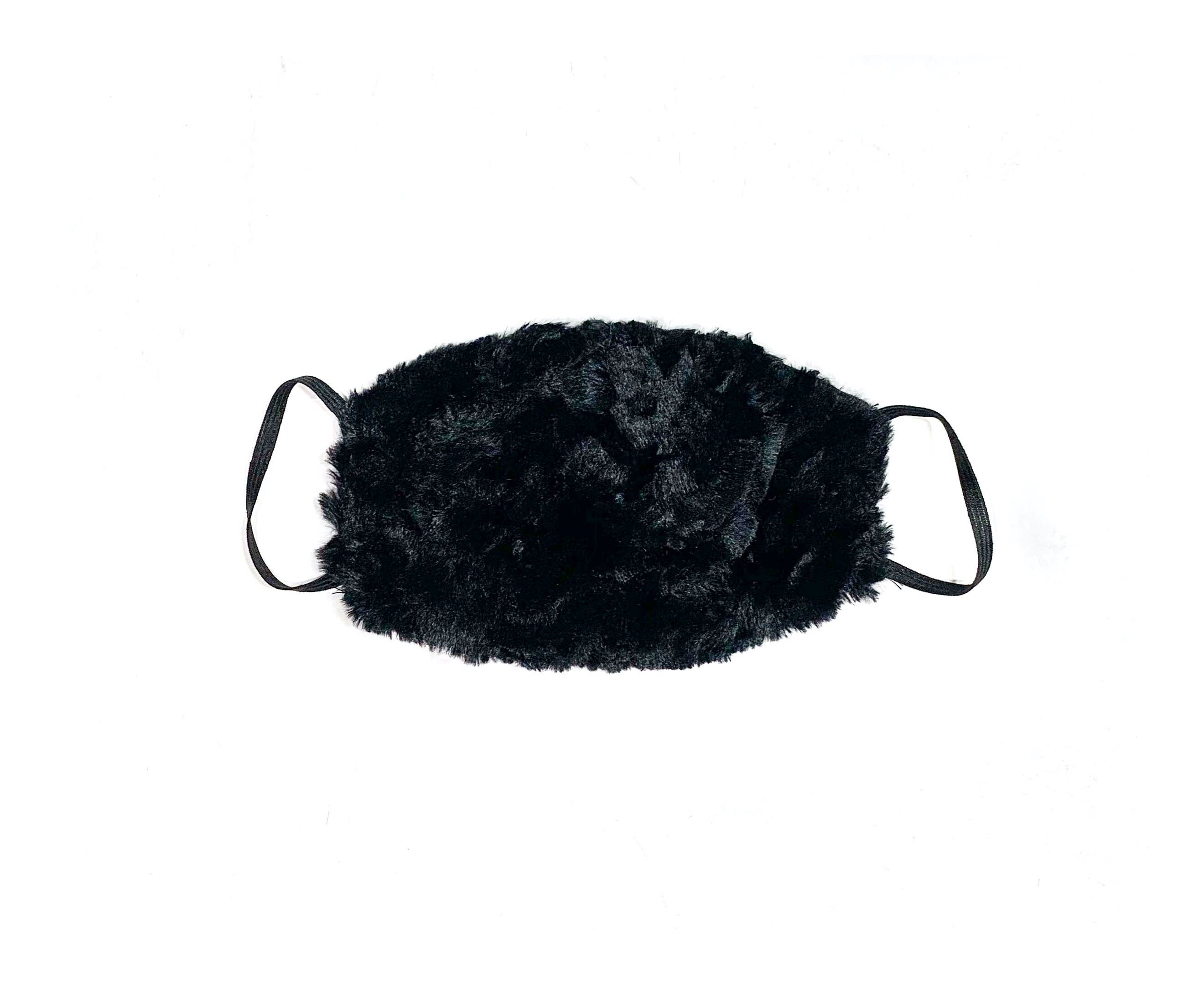Faux Black Fur Face Masks - Etsy
