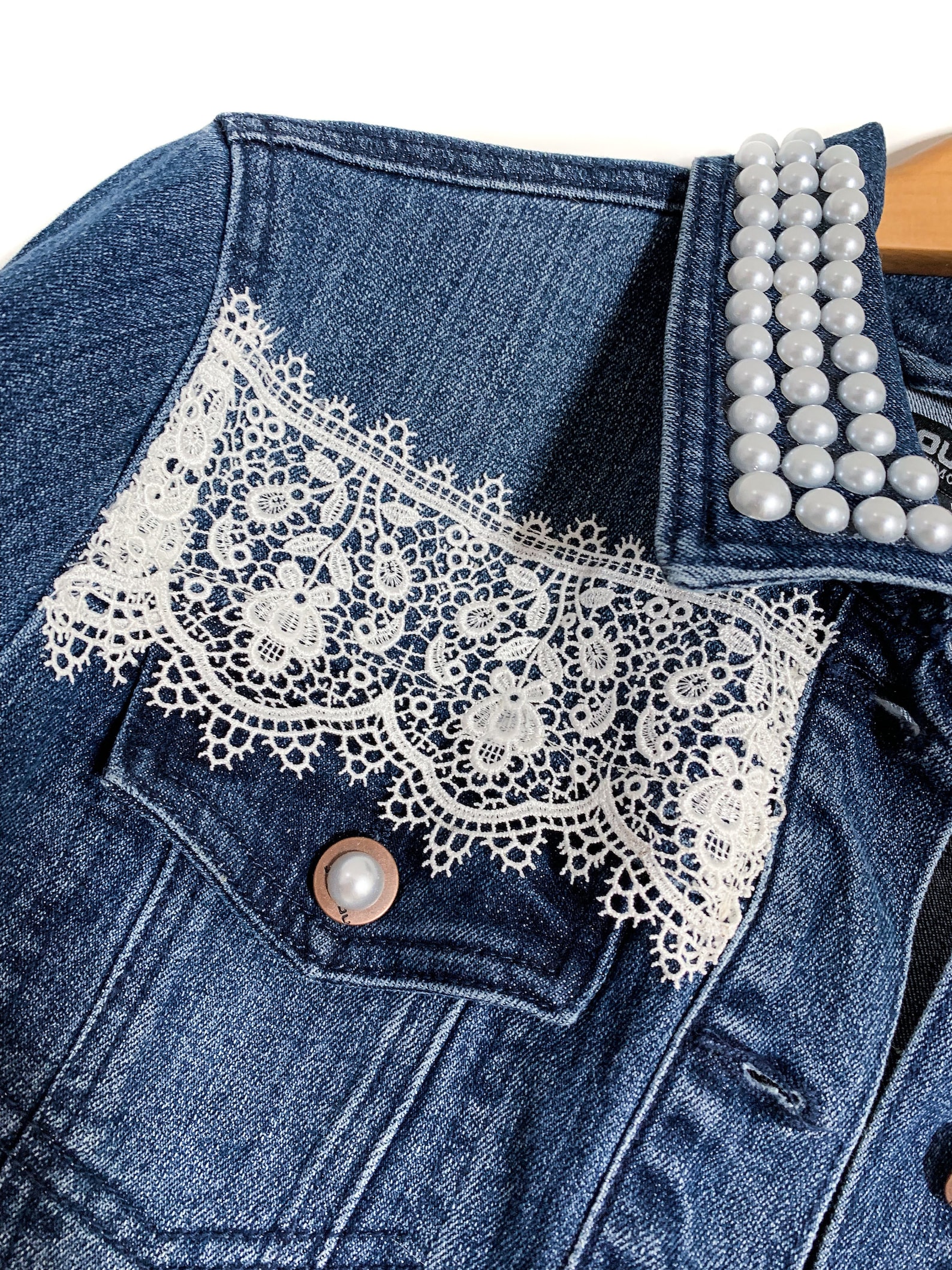 Bridal Lace Jean Jacket - Etsy
