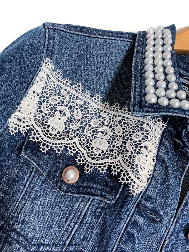 Bridal Lace Jean Jacket - Etsy