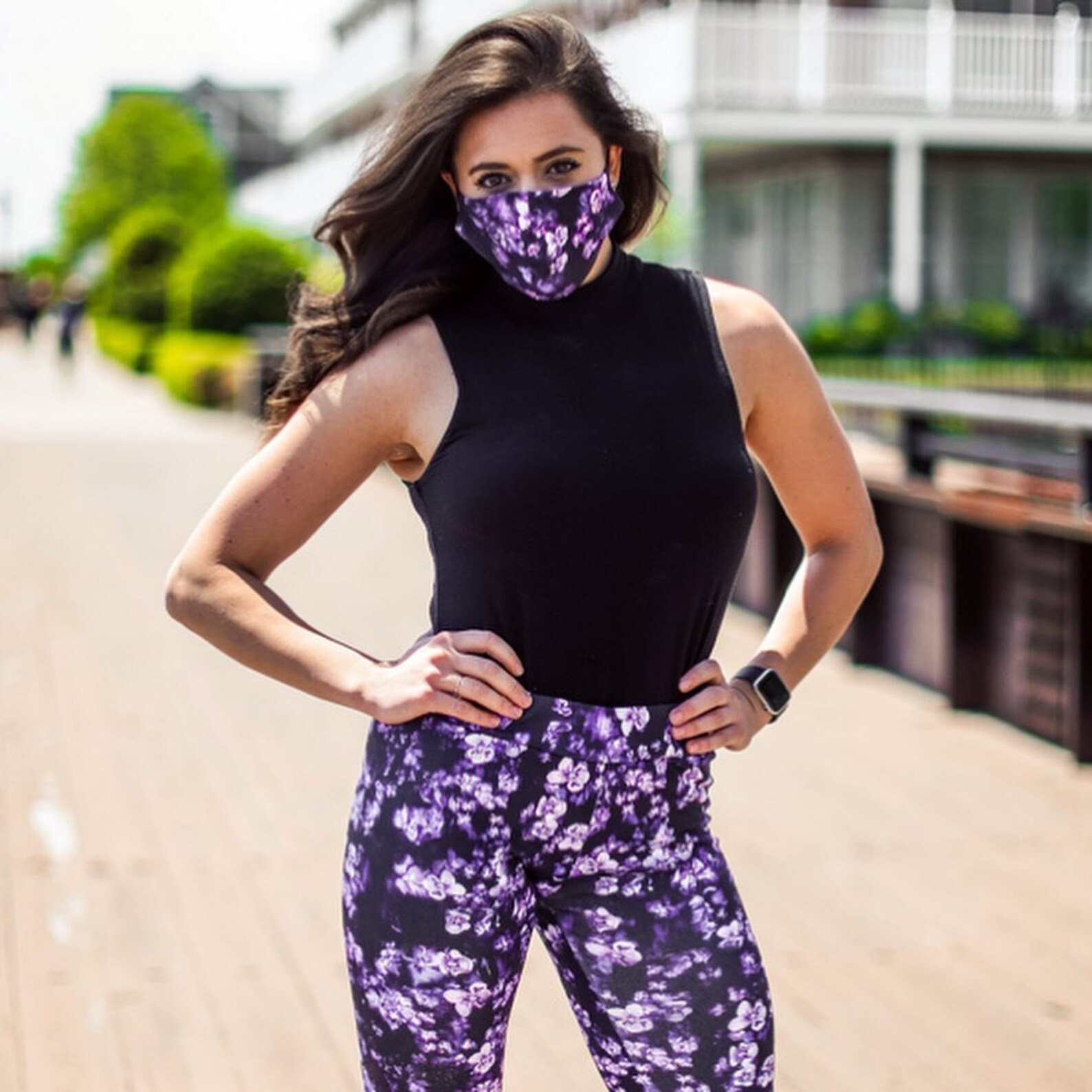 Smoky Violet Floral Face Mask - Etsy