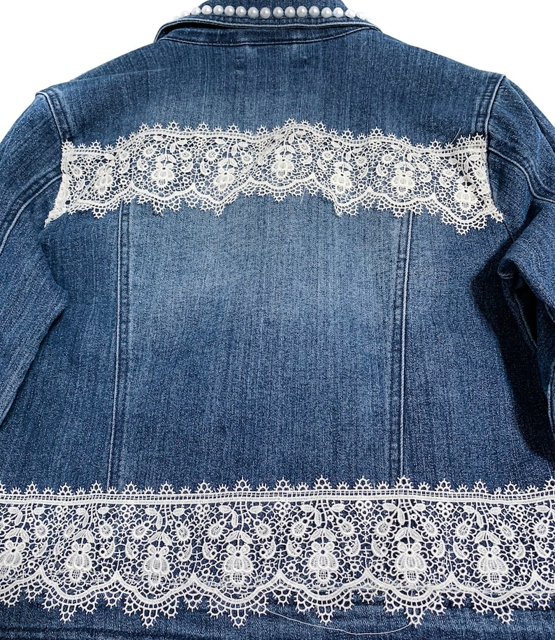 Bridal Lace Jean Jacket - Etsy