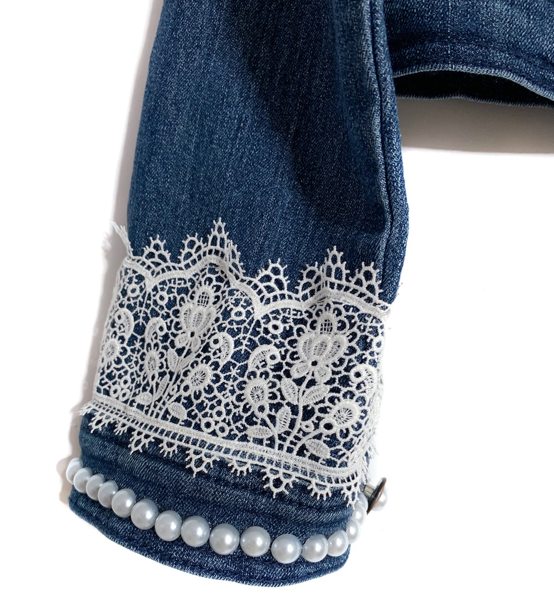 Bridal Lace Jean Jacket | Etsy