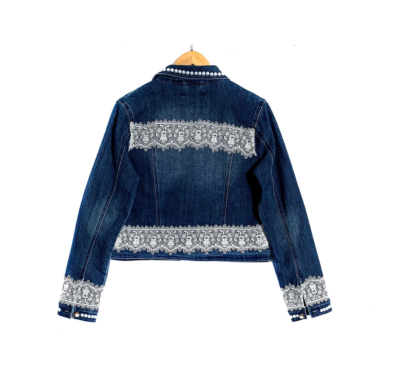 Bridal Lace Jean Jacket - Etsy
