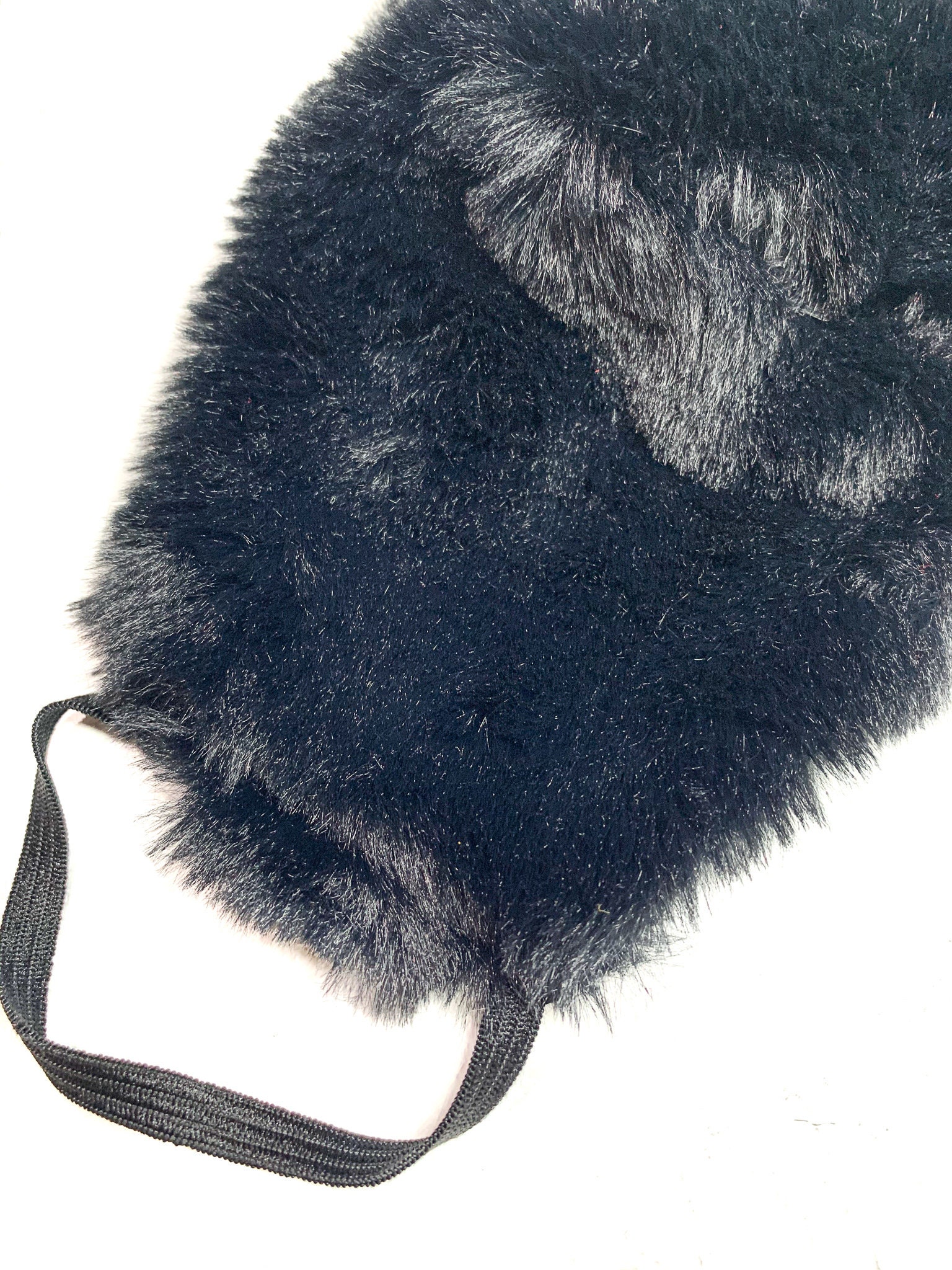 Faux Black Fur Face Masks - Etsy