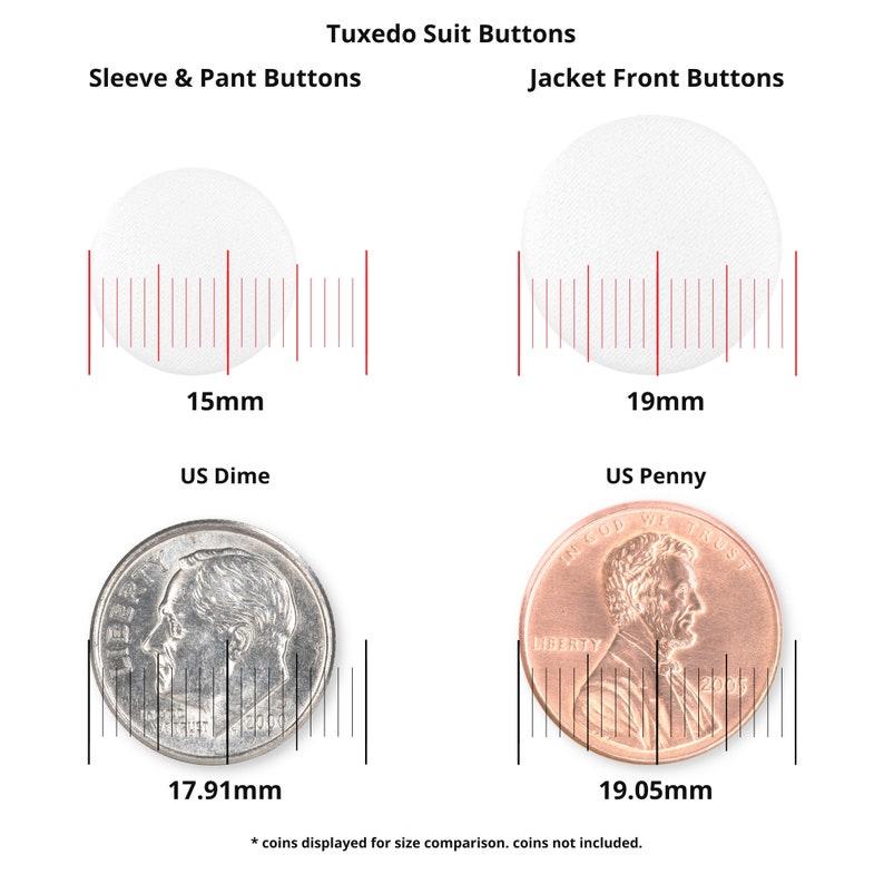 Tuxedo Suit Buttons, White Satin Smooth, Handmade Using Button Mold ...