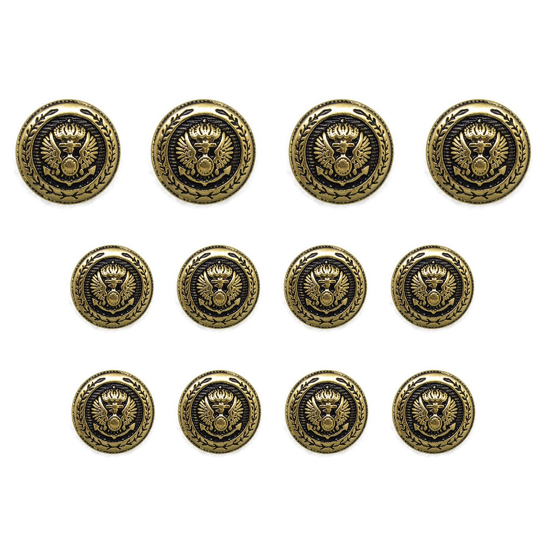 Presidential Design Metal Blazer Buttons, Die Cast Machine Made, Color ...