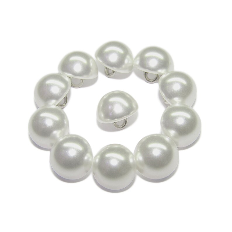 Dome Faux Pearl Bridal Buttons for Wedding Dress and Gown, Pearly ...