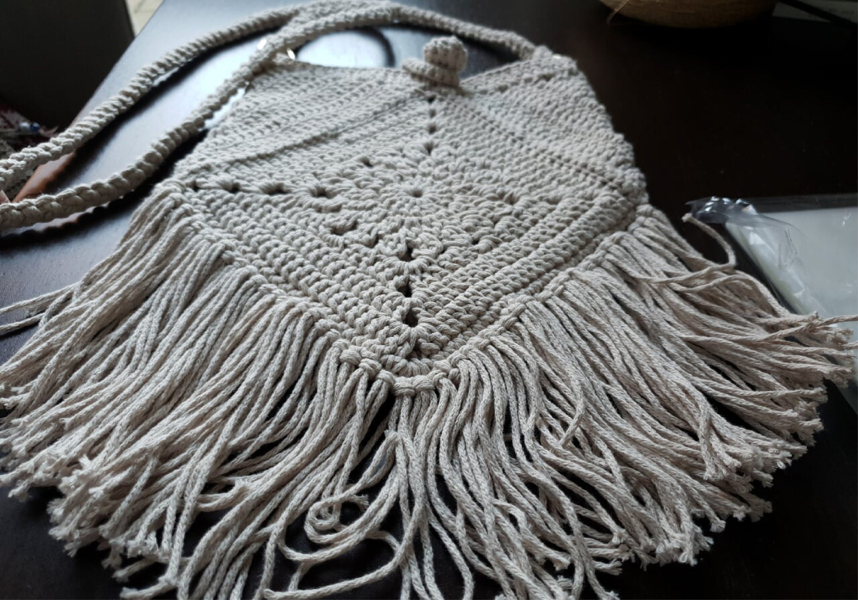 Cotton Macrame bag Handmade Bag Crochet Bag Crossbody bag | Etsy