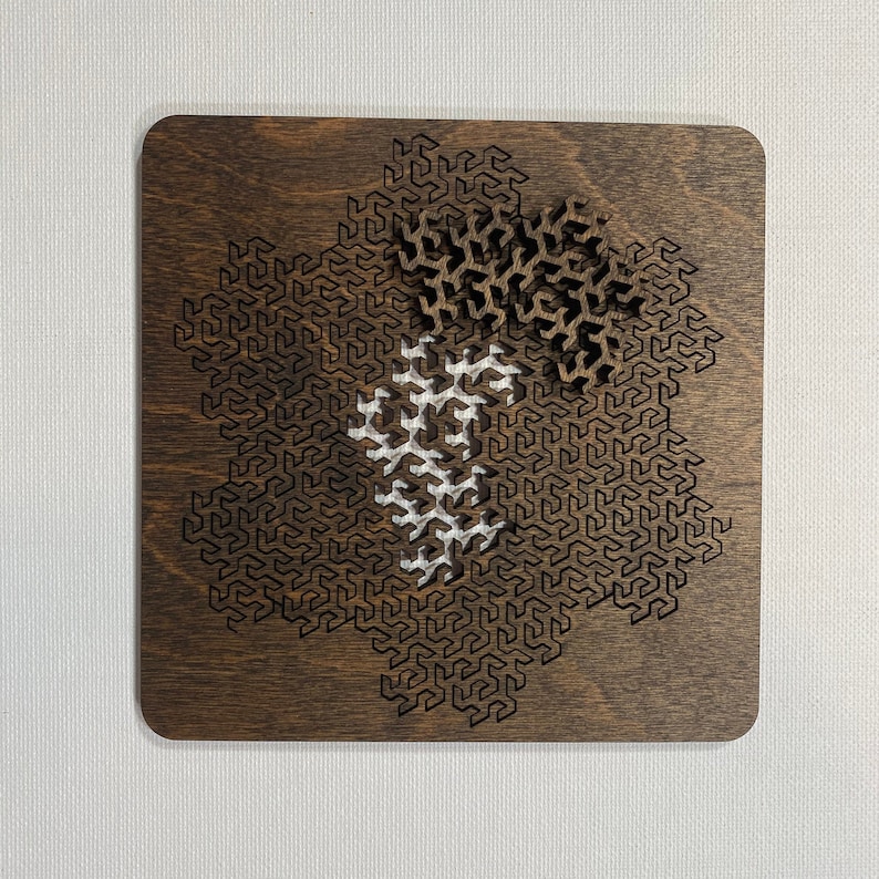 Fractal Puzzle Peano Curve Laser Cut Files Cricut | Etsy