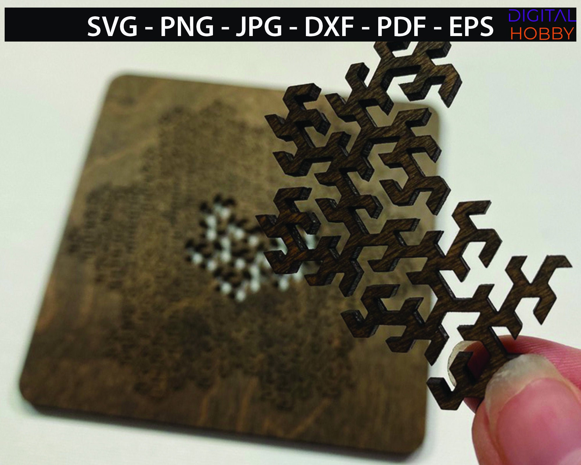Fractal Puzzle - Peano Curve - Laser Cut Files - Cricut - Silhouette ...
