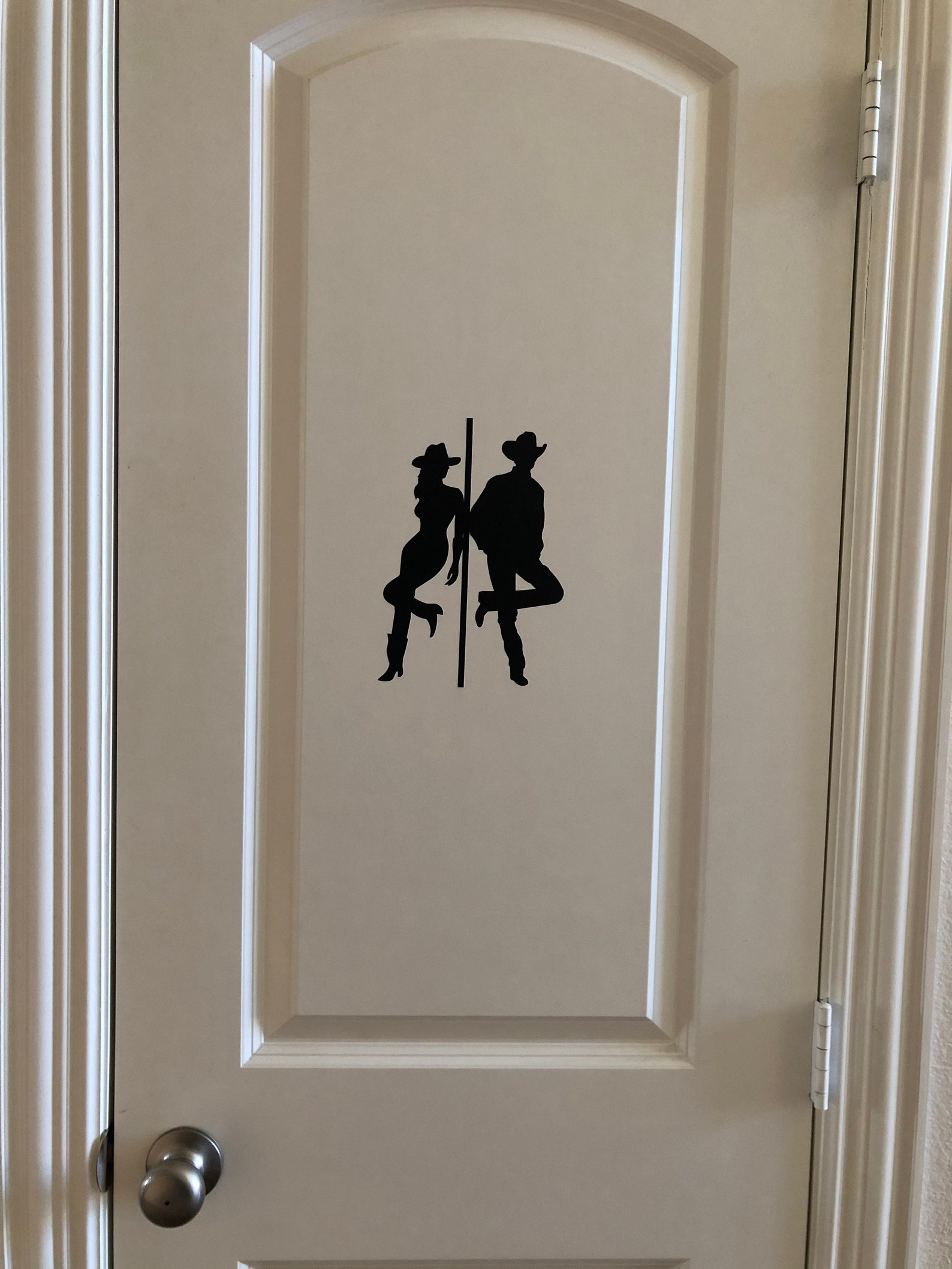 Cowboy Cowgirl Restroom Bathroom Graphic Clipart for Vinyl Wood Sign ...