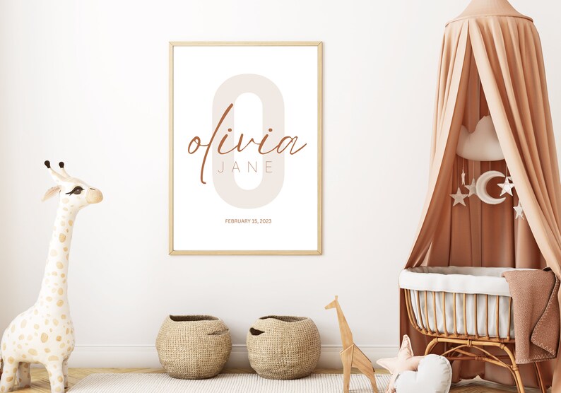 CUSTOM Nursery Printable Baby Nursery Wall Art Bedroom Wall - Etsy