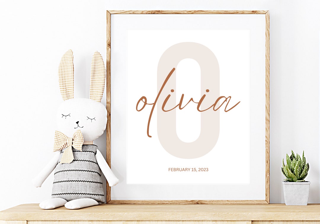 CUSTOM Nursery Printable, Baby Nursery Wall Art, Bedroom Wall Decor ...