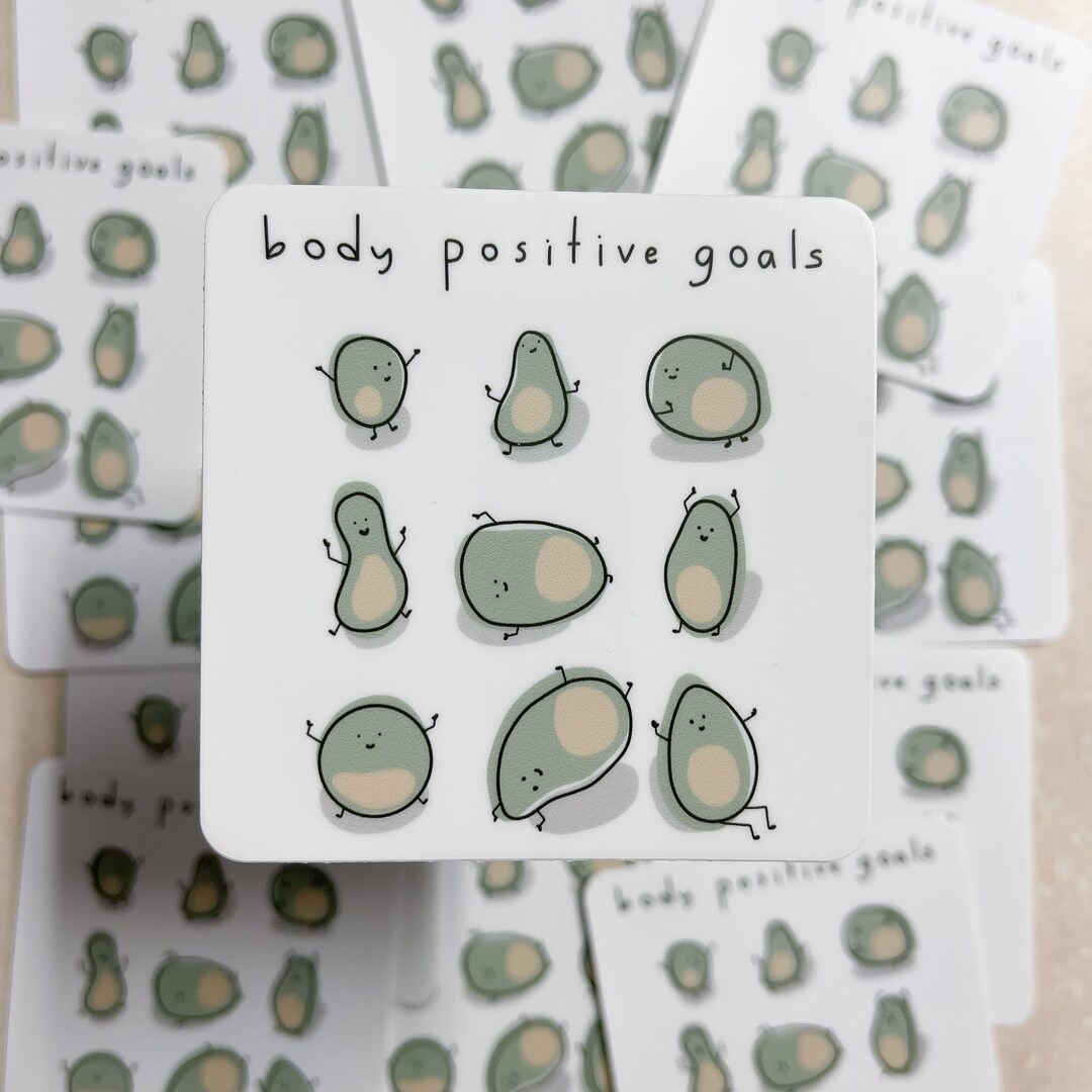 Body Positive Avocados Sticker Body Positive Sticker Bible Laptop ...