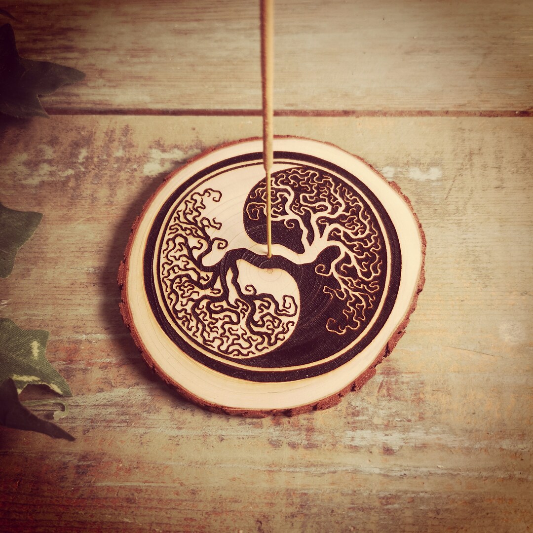 Incense Stick Holder Lasered Tree Disc Wood R84 - Etsy