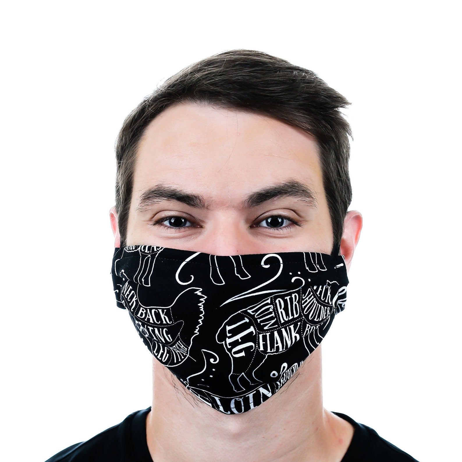 Adjustable Butcher Mask BBQ Face Mask Chefs Mask Cuts of | Etsy