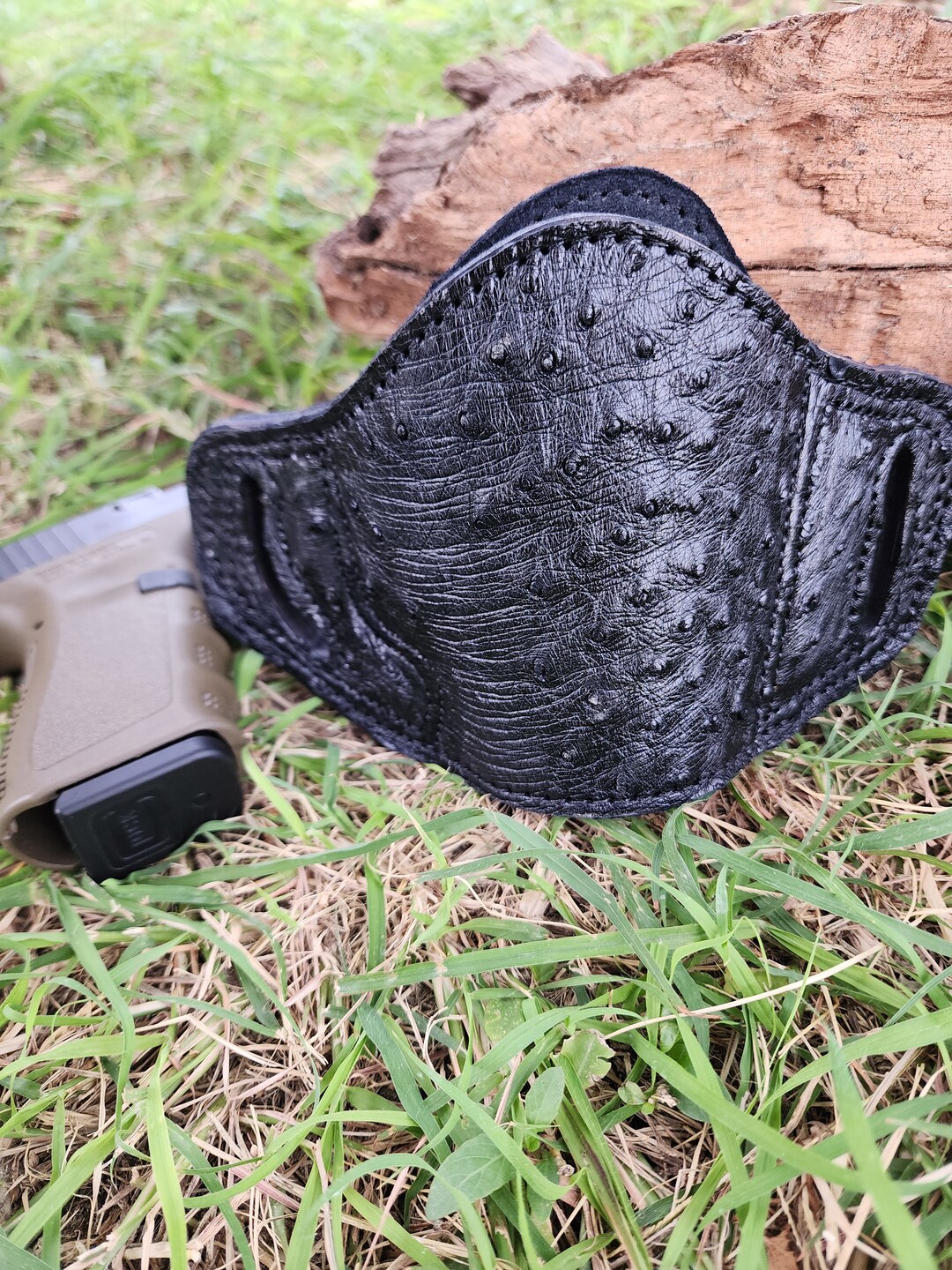 Exotic 100% Original Ostrich Glock Owb Full Grain Leather - Etsy