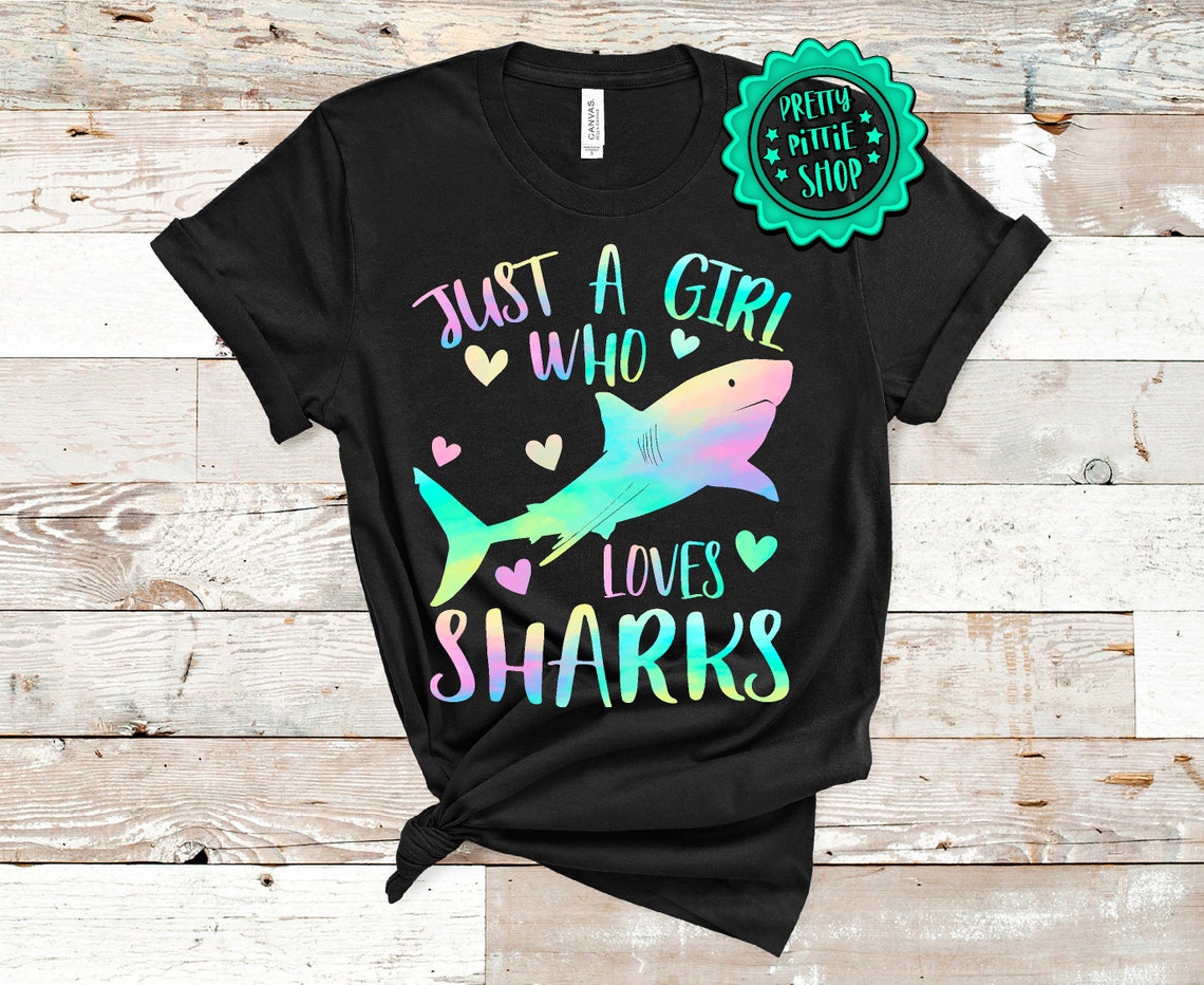 Just a Girl Who Loves Sharks Shirt Shark Lover Shirt Shark - Etsy