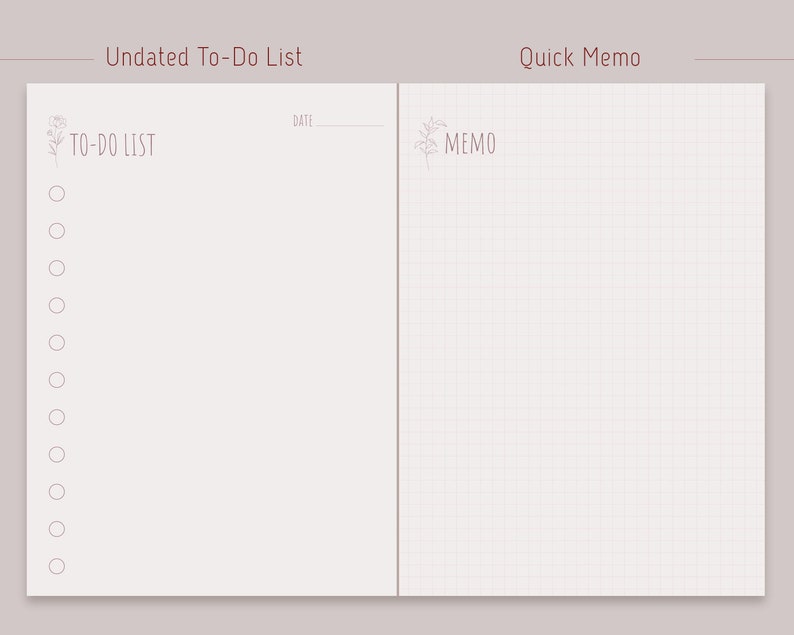 Digital To-do List Template Productivity Day Organizer Autumn Theme ...