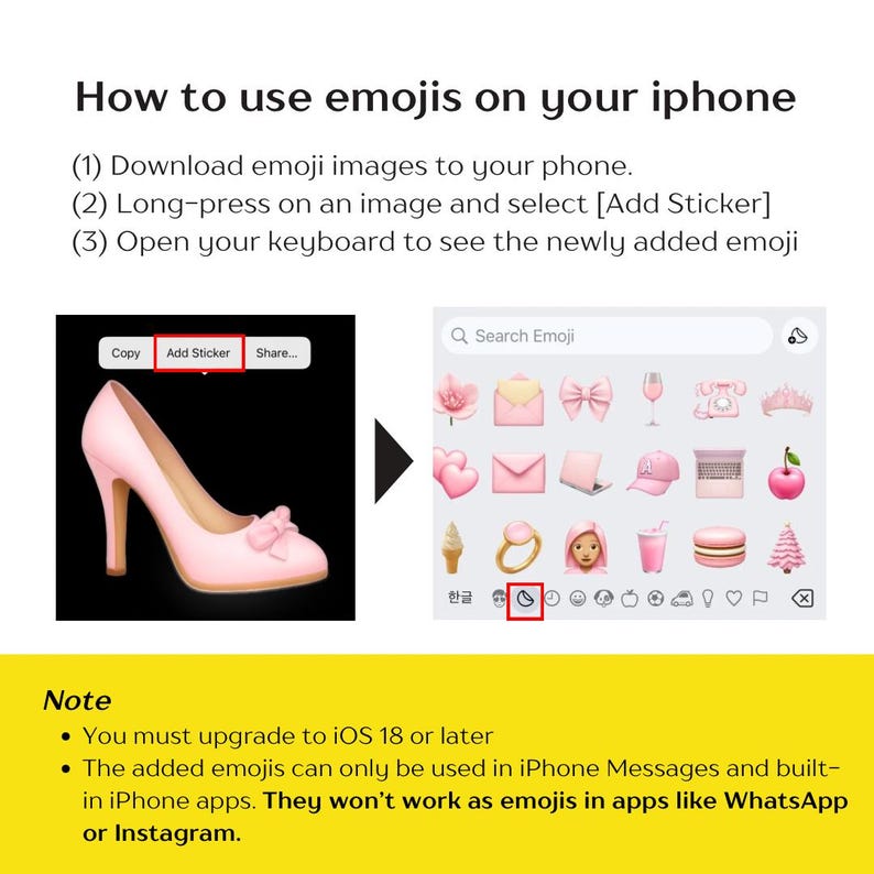 Ios18 | 55 White Aesthetic Emoji Pack Elegant PNG Files for Iphone ...