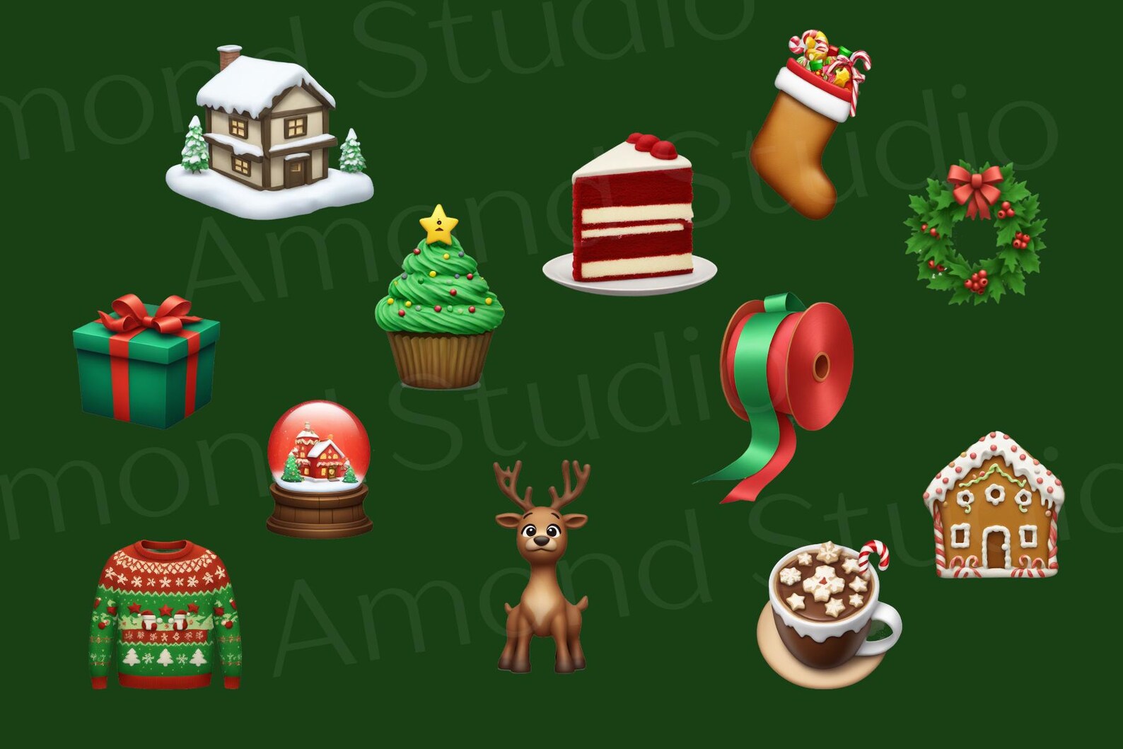 Ios18 | 55 Winter Holiday Aesthetic iPhone Emoji Pack - Christmas ...