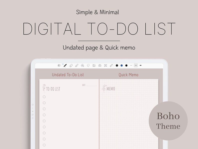 Digital To-do List Template Productivity Day Organizer Autumn Theme ...