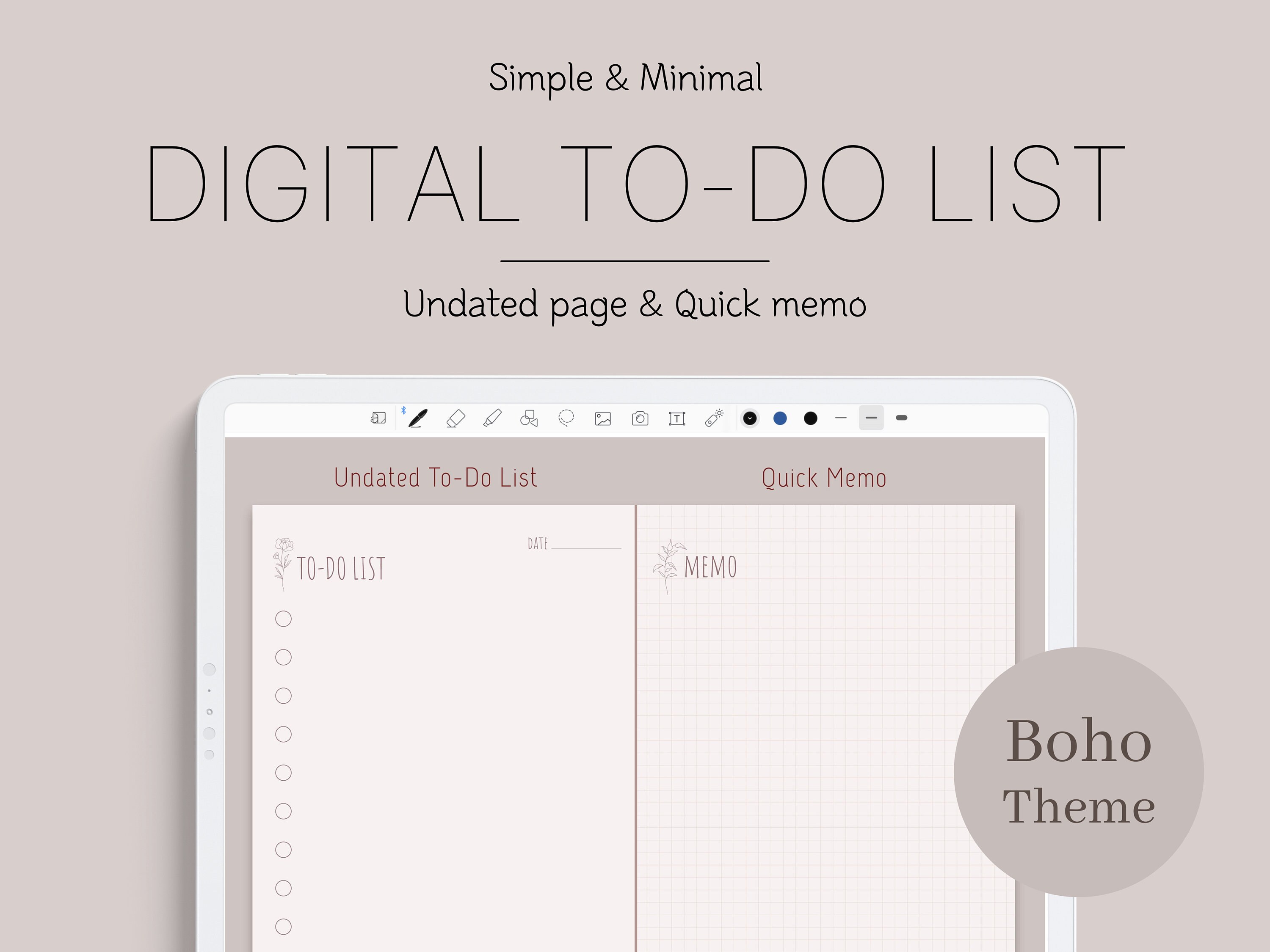 Digital To-do List Template Productivity Day Organizer Autumn Theme ...