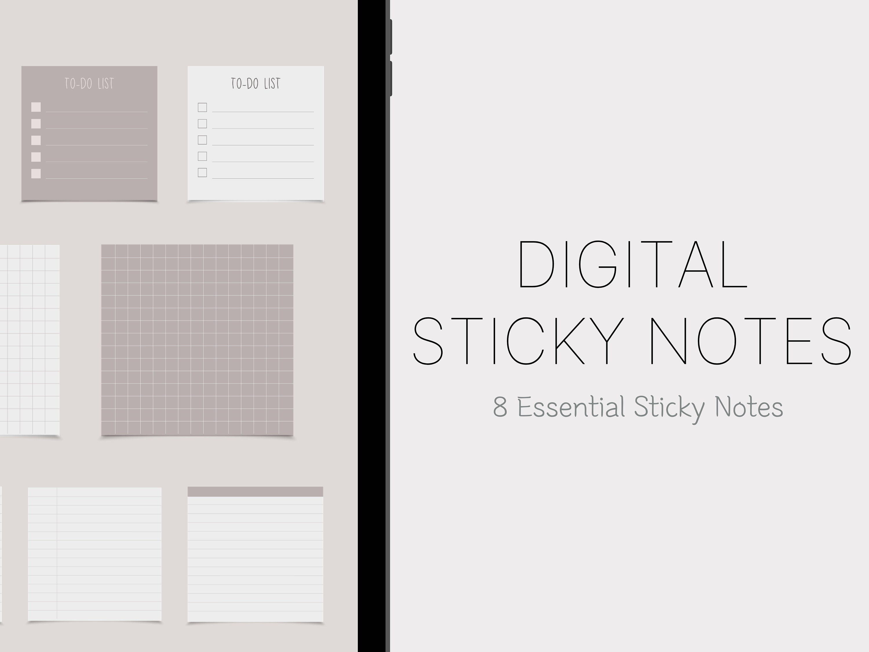 Digital Sticky Notes for Goodnotes and Notability Planner Productivity ...