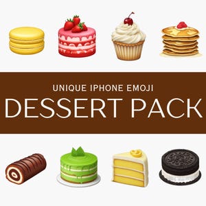 Ios18 | 55 Dessert Emoji Pack - Unique iPhone Emoji PNG Files for ...